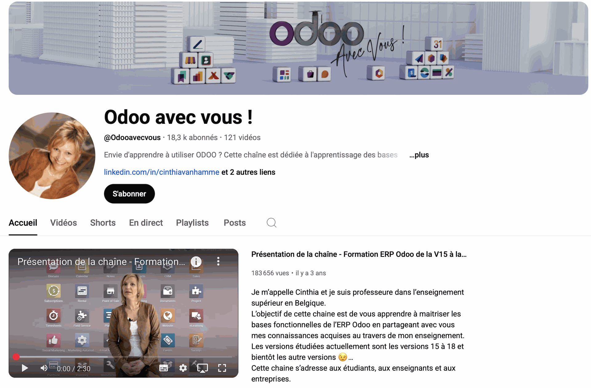Odoo avec vous : formation gratuite